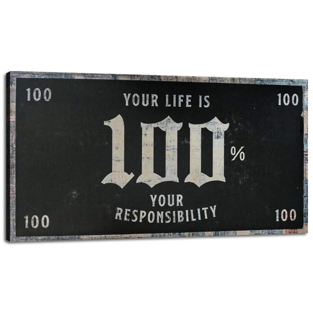 Large Size Wooden Framed Wall Art with Inspirational Quote and Sayings ...