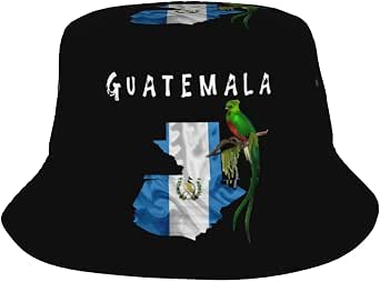 Flag Map and Quetzal Bird of Guatemala Bucket Hat Summer Beach Sun Hat ...
