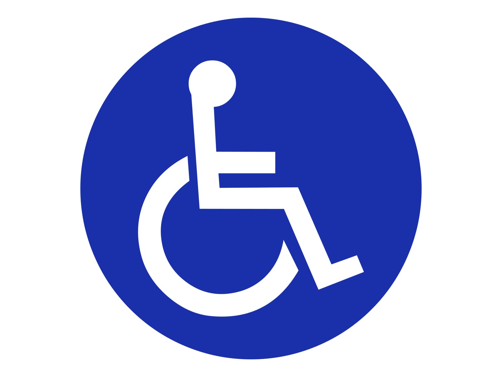 Amazon.com - Handicap Round Circle Sign Wheelchair Accessible Symbol ...