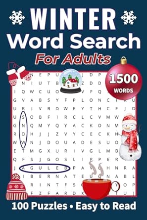 Amazon.com: Winter Word Search for Adults: 100 Easy-to-Read Winter ...