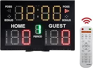 Amazon.com: Basketball Digital Scoreboard, Professional Wall Mounted ...