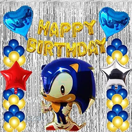 NVRV SUPER SONIC BIRTHDAY PARTY DECORATION SET : Amazon.in: Toys & Games