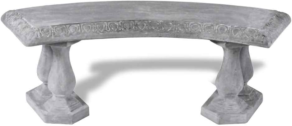 Amazon.com : Amedeo Design ResinStone 1500-1B Curved Garden Bench, 50 ...