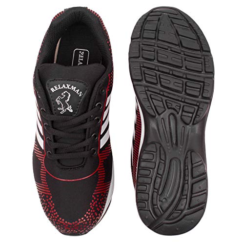 Buy Relaxman Men's Perfect Ultra Lite Sport Shoes (White & Red) at ...