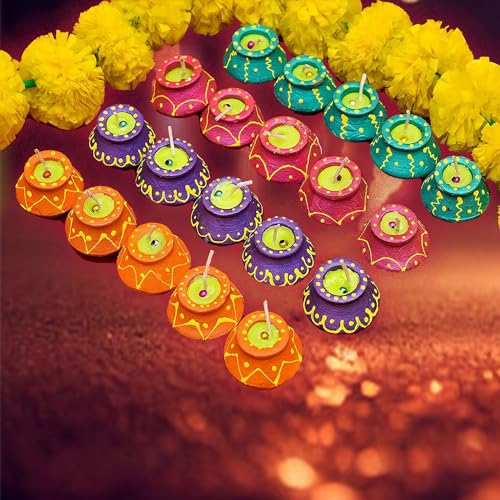 AWANI TRENDS Handicraft Matki Diyas | Navratri and Diwali Wax Candles ...