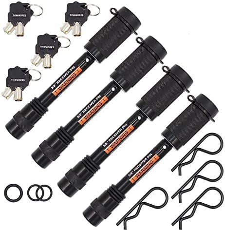 Amazon.com: TowWorks 79660 Keyed Alike 1/2" Trailer Hitch Lock with 3-1 ...