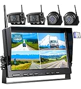 Amazon.com: Fookoo 1080P 10" Wireless Backup Camera System, 10" Dual ...