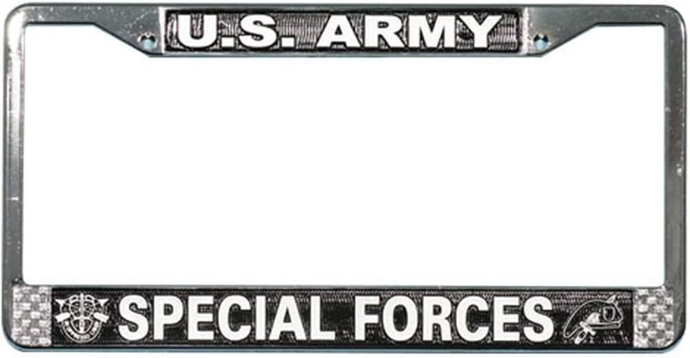 Amazon.com: U.S. Army Special Forces License Plate Frame - Metal Chrome ...