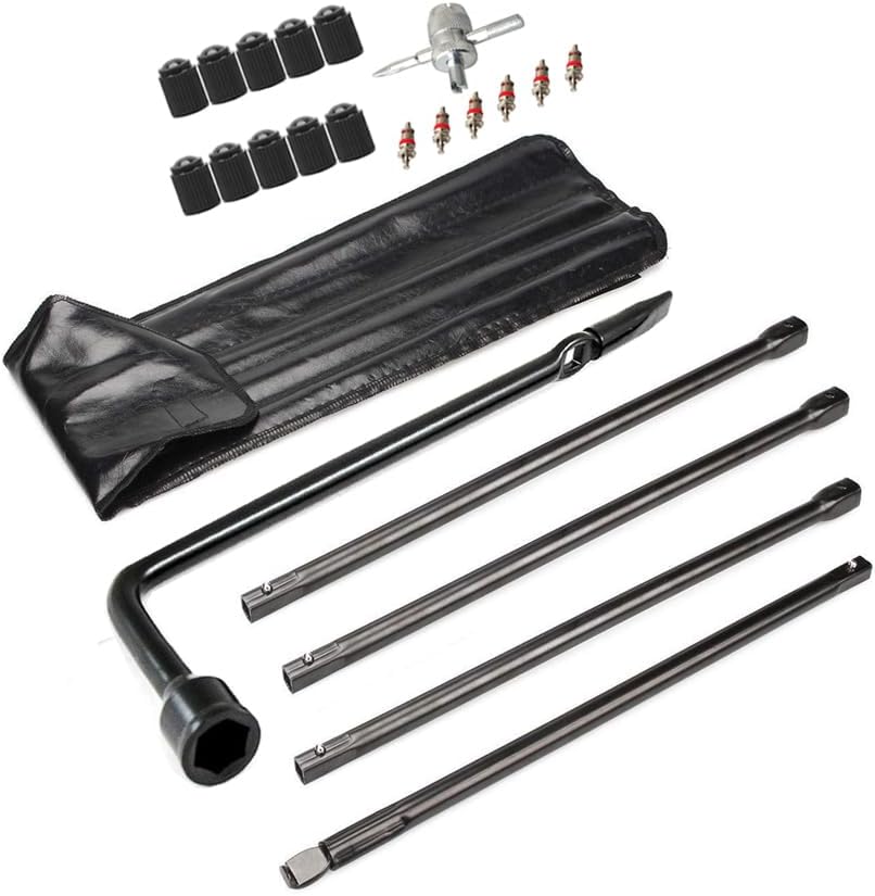 Amazon.com: Dr.Roc Spare Tire Tool Kit with Wheel Lug Wrench Spare Tire ...