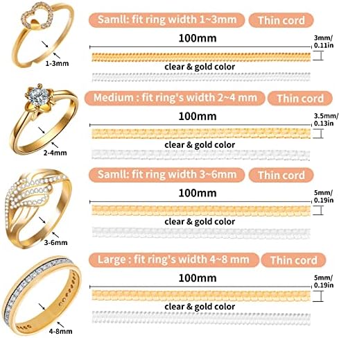 Gukasxi 20 Pieces Ring Size Adjuster for Loose Rings, Invisible Ring ...