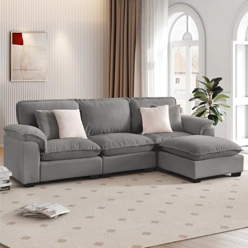 Amazon.com: Fantico Modular Sectional Cloud Sofa, L-Shaped Couch with ...