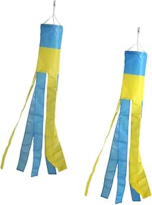 Amazon.com : Ukraine Ukrainians Flag WindSock 2 Pack Stripes Wind Socks ...