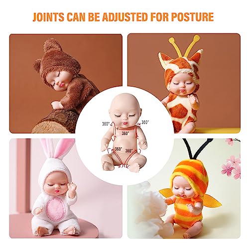 LUFEIS Mini Reborn Dolls, 6 Pcs Miniature Reborn Doll Toys, Mini ...