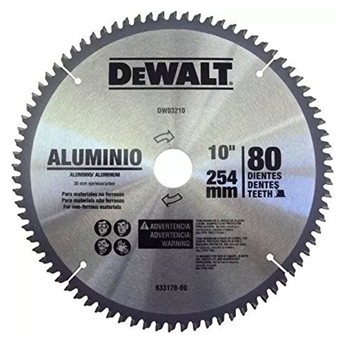 Disco Para Madera/Aluminio 30mm 10"x80 DWA03210 DeWalt : Amazon.com.mx ...