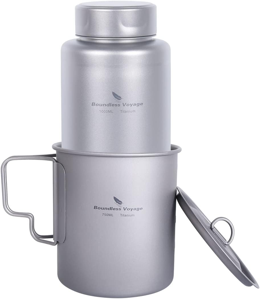 Amazon.com: Boundless Voyage Titanium Bottle 1L Single-layer Sports ...
