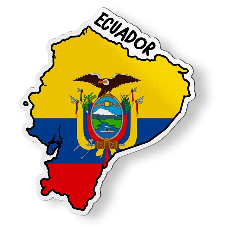 Amazon.com: Ecuador Map with Flag Magnet for Car Fridge Locker Metal Door - 4.5" : Home & Kitchen