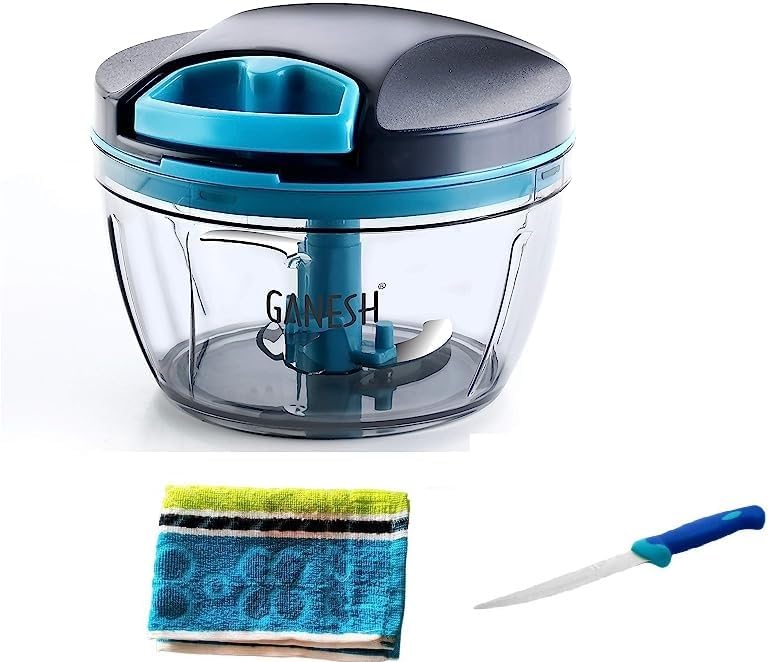 Ganesh Easy Pull Smart Plastic Chopper, 725ml, Red : Amazon.in: Home ...