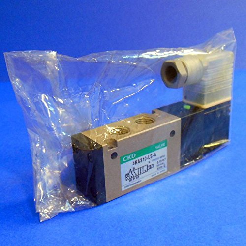 CKD 24 VOLTS 0.15-0.7MPA 1/4"NPT 5 PORTS SOLENOID VALVE 4KA310-LS-A ...