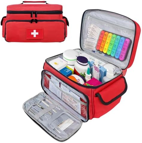 Amazon.com: ALSLEA First Aid Bag Empty First Aid Kit Storage Box 12" x ...