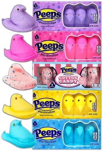 Amazon.com : Easter Marshmallow Chicks Peeps Variety Pack 4ct. : Easter ...