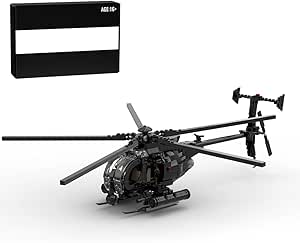 Amazon.com: Vortix Military Helicopter Building Blocks Set, US MH-6 ...