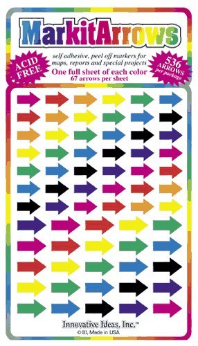Amazon.com: Arrow Shaped Map Dot Stickers - Assorted Colors : Toys & Games