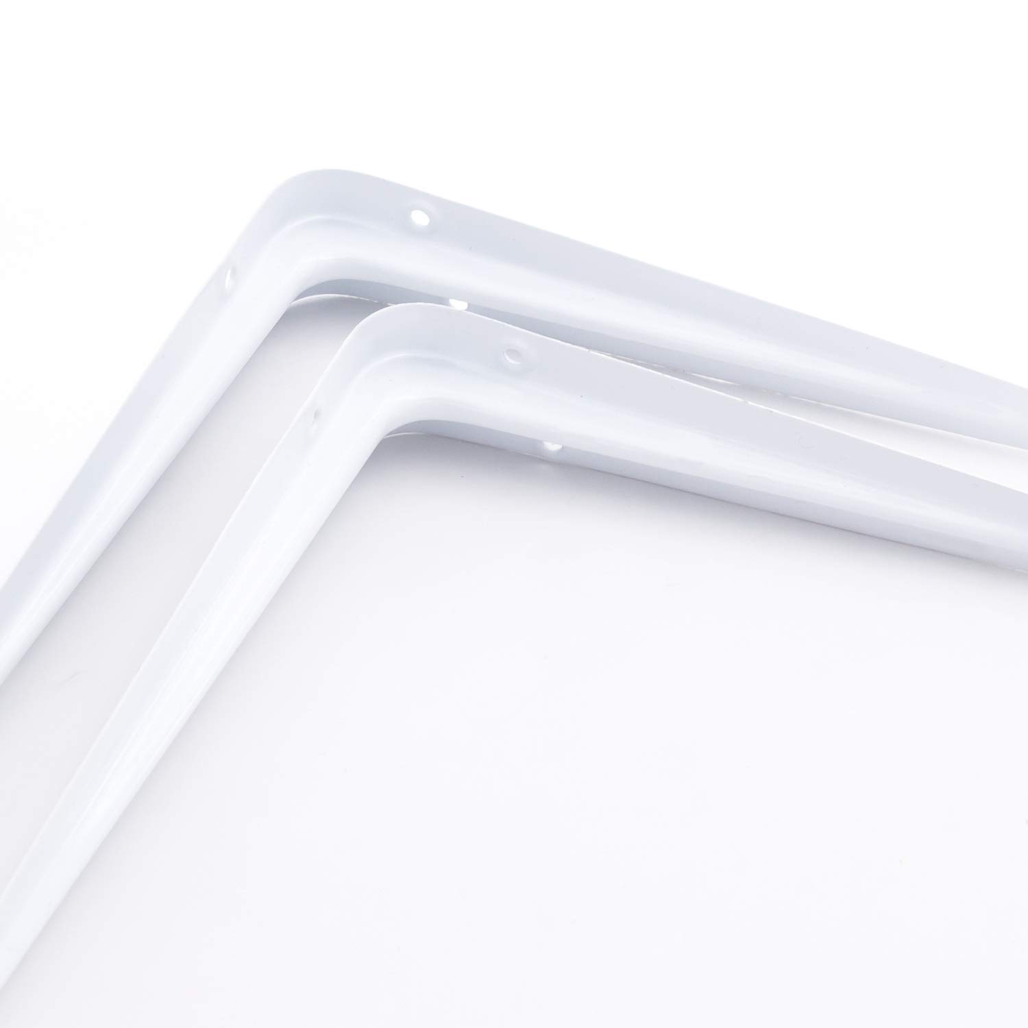 Snapklik.com : KINJOEK 24 Packs 10 X 8 Inch White Shelf Brackets, Heavy ...