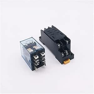 Amazon.com: Relay 1set LY2NJ HH62P Relay AC 220V 110V DC12V 24V 10A 8PIN DPDT Power Relay with ...