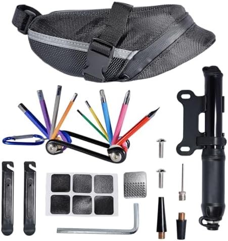 Amazon.com: Bike Repair Kit With Mini Bike Tire Pump,Portable Bicycle ...