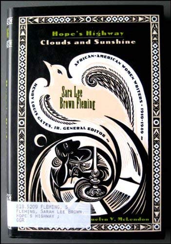 Hope's Highway, Clouds and Sunshine (AFRICAN-AMERICAN WOMEN WRITERS ...