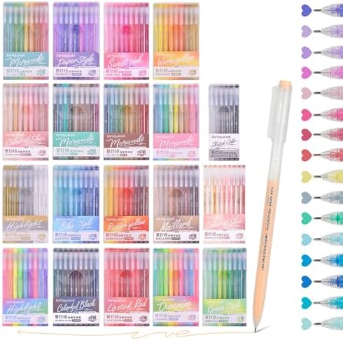 168 Pack 162-Color Gel Pens for Adult Coloring, 0.5mm Round Tip Quick ...
