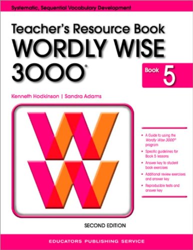 Wordly Wise 3000, Book 5: Teacher's Resource Book: 9780838828366 ...