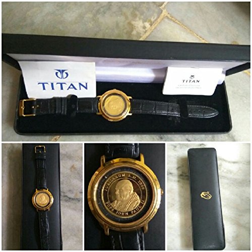 TITAN Limited Edition Pope John Paul II Gold Watch : Amazon.in: Watches