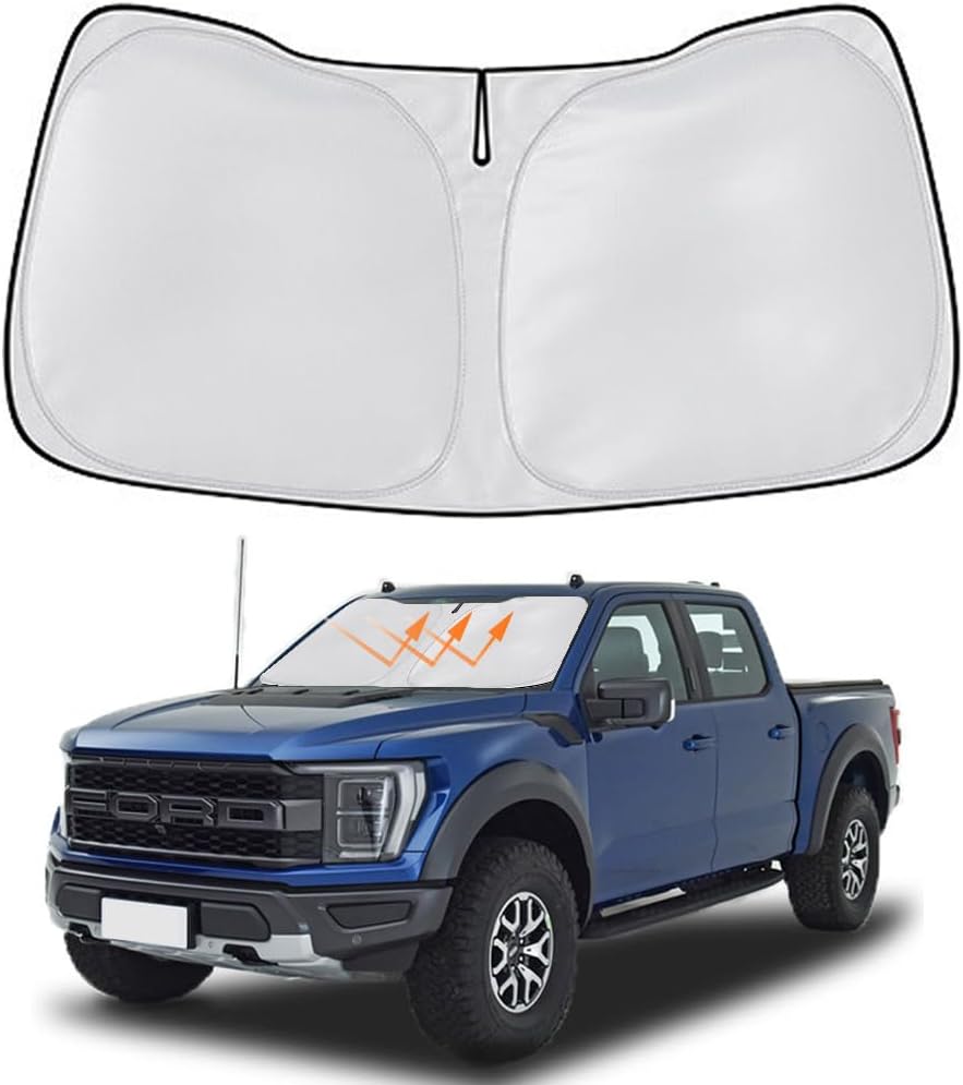 Amazon.com: Windshield Sun Shade for Ford F-150 2015-2025 Window Sun ...