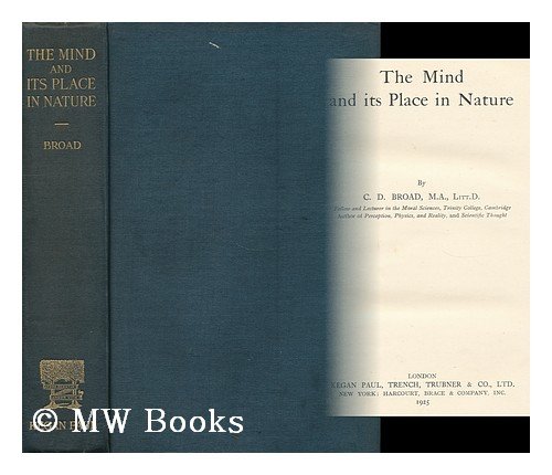 Amazon.co.jp: The Mind and its Place in Nature / by C. D. Broad : 本