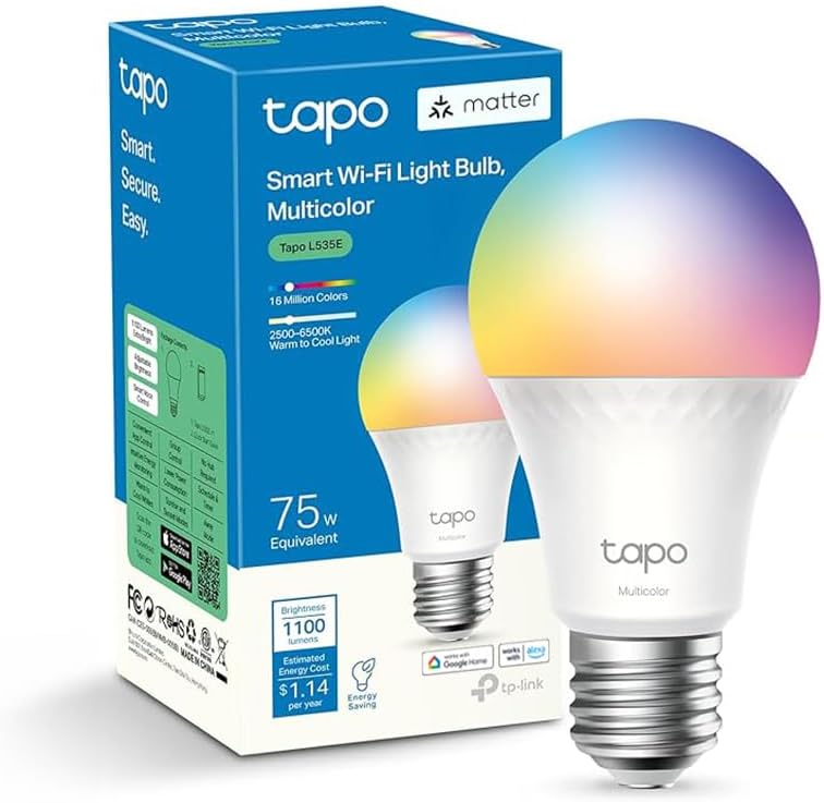 Tapo TP-Link Smart Light Bulbs, 1100 Lumens High Brightness(75W ...