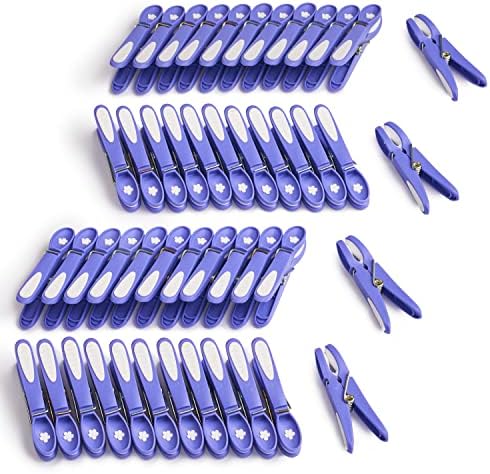 culiclean Clothes Pegs for Washing Line Strong Soft Grip 48 pcs "Flower ...