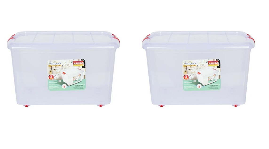ARISTO Plastic Multipurpose Storage Container Box 45 L (54.5 x 40 x 33 ...