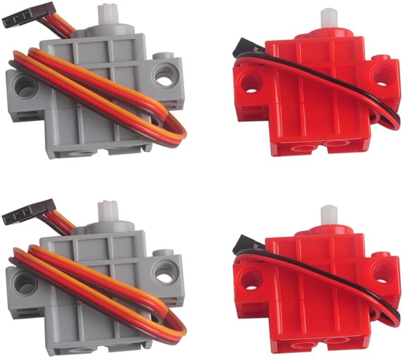 Amazon.com: 2PCS 270° Gray Geek Servo and 2PCS 360° Red Geek Motor with ...