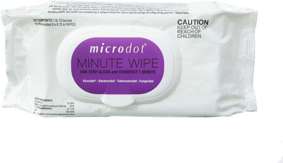 Amazon.com: Microdot Minute Wipe Flow Pack 60ct (Pack of 3) : Health ...