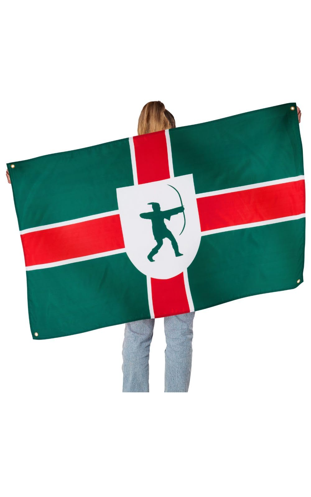 Runesol Nottinghamshire Flag, 91x152cm, 3ft x 5ft, 4 Grommets, Eyelet ...