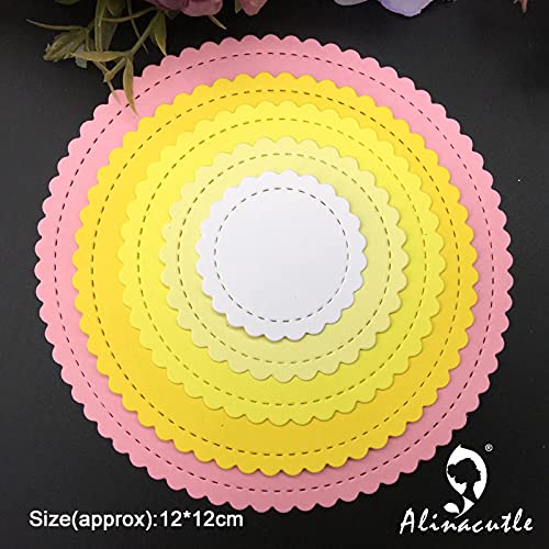 Snapklik.com : Alinacutle 5/PK - Round, Scallops Border Nesting Frame ...