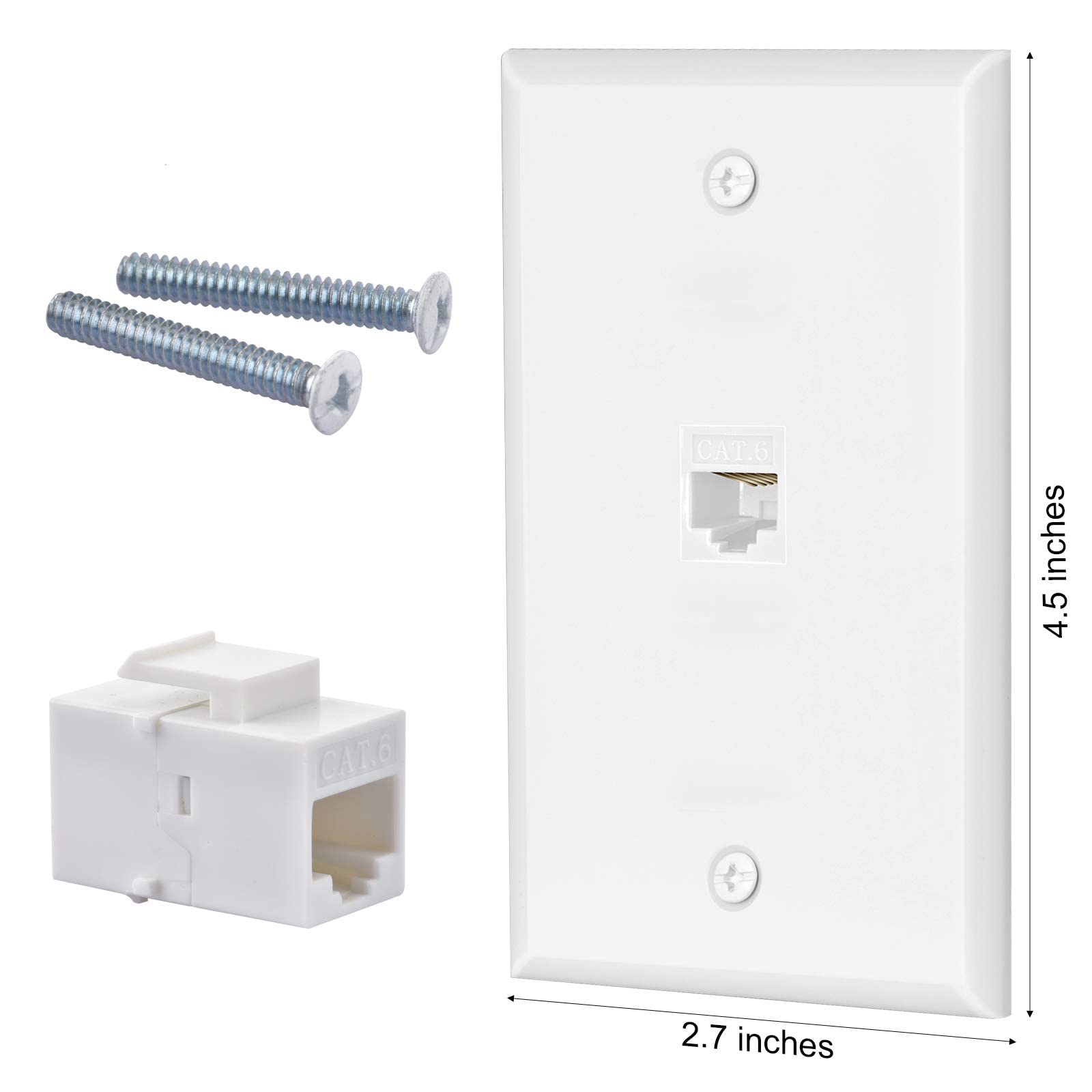 Snapklik.com : HuaHengHT Ethernet Wall Plate Outlet RJ45 Network Female ...