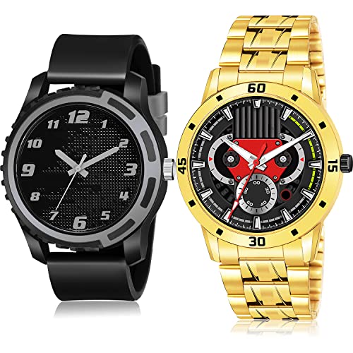 Buy GROOT Rich Analog Black and Gold Color Dial Men Watch - BM111-(29-S ...