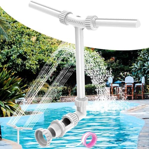 Amazon.com: Dual Pool Fountains above In Ground Pools Chiller, Spray ...