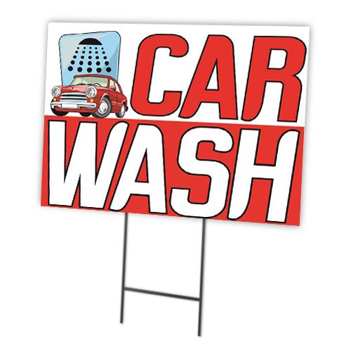Amazon.com : Car Wash | Full Color Sidewalk Display Sign Board with ...