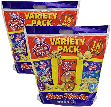 Amazon.com: Humpty Dumpty Chips, Assorted, Variety Pack 18ct, BBQ, All ...