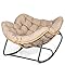 SWITTE Outdoor Rocking Chair, Patio Egg Rocking Chair, Indoor Papasan ...