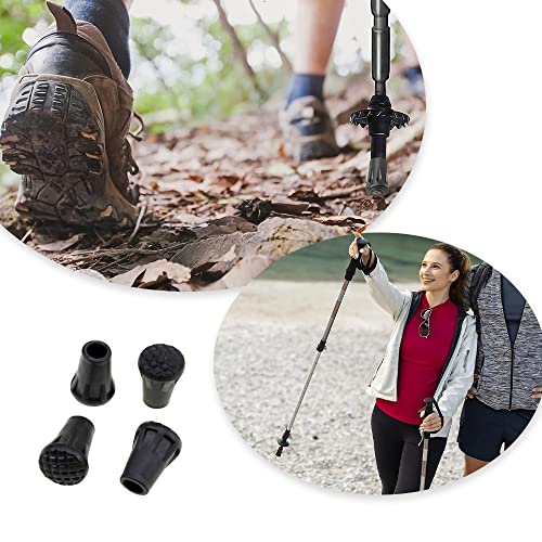 HHONGDU 6 Pcs Heavy Duty Rubber Ferrules Walking Stick Rubber Tips ...