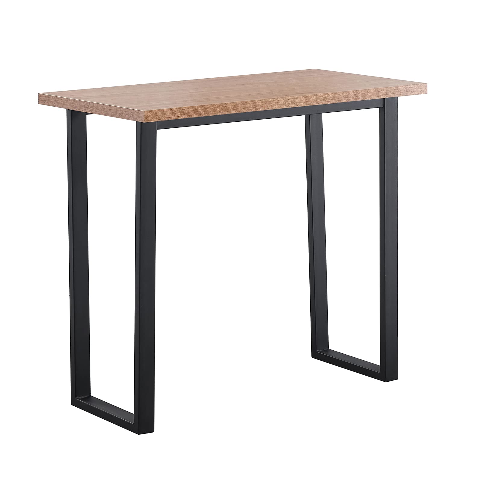 AINPECCA Bar Table Breakfast Counter Table with Oak effect top Metal ...